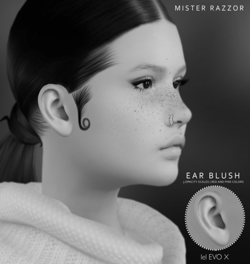 Second Life Marketplace - [MR] Ear Blush for LelEvoX Head DEMO